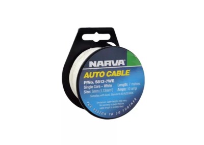 Narva Auto Cable 10A 3mm x 7m White 5813-7WE | eBay Australia