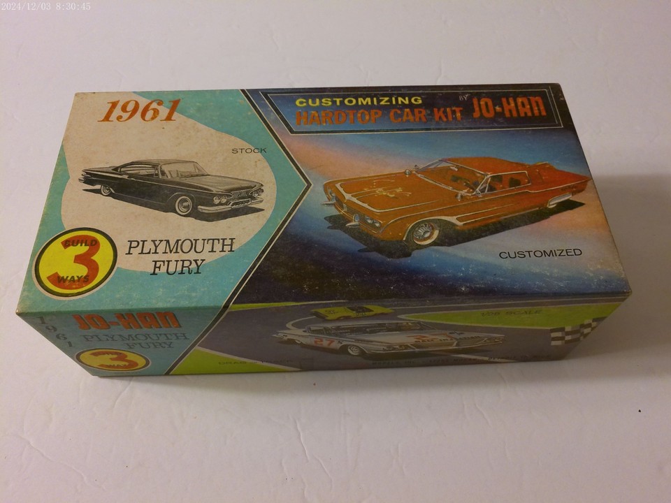 JOHAN ORIGINAL ISSUE UNBUILT 1961 PLYMOUTH FURY MODEL KIT | eBay