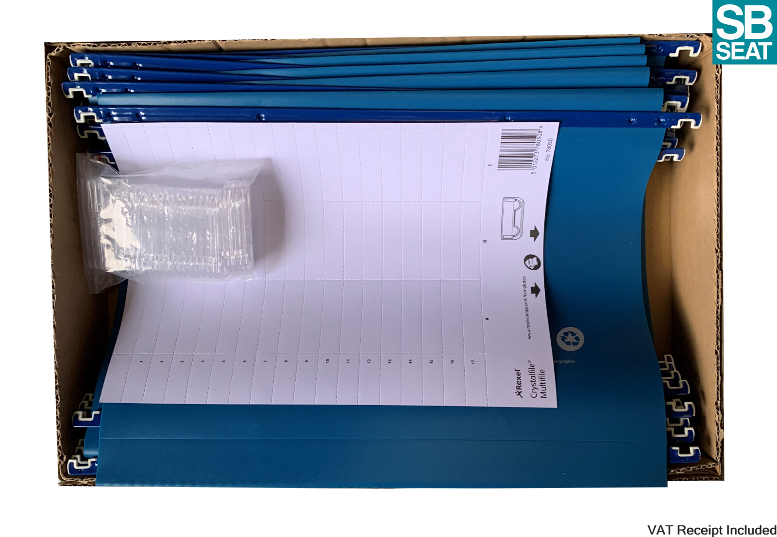 25 Rexel Crystalfile Extra Suspension Files 30mm Foolscap Blue 70633 ...