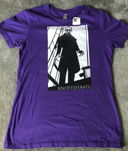 Don Knotts Knottsferatu Women's Purple Babydoll T-Shirt Halloween Humor ...