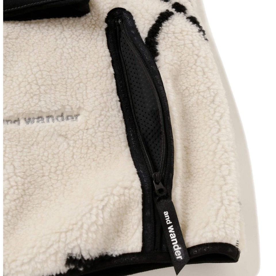 And Wander Womens Daijiro Ohara Map Key Boa Jacket Off White | eBay