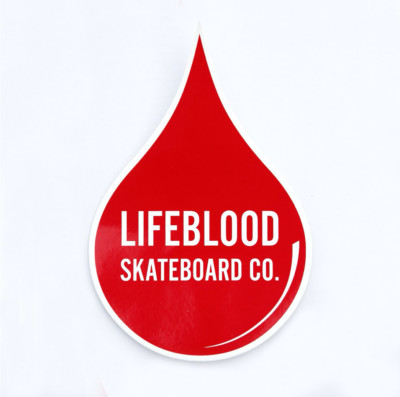 LIFEBLOOD Blood Drop Skateboard Sticker small 3.4" red | eBay