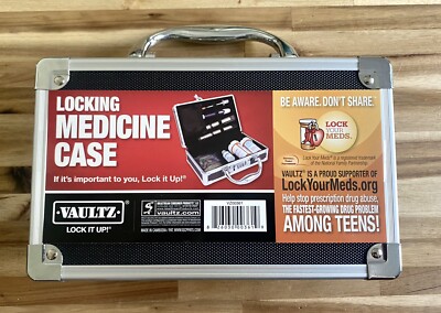 NEW VAULTZ Locking Medicine Case Combination Lock Box Portable Case 8 ...