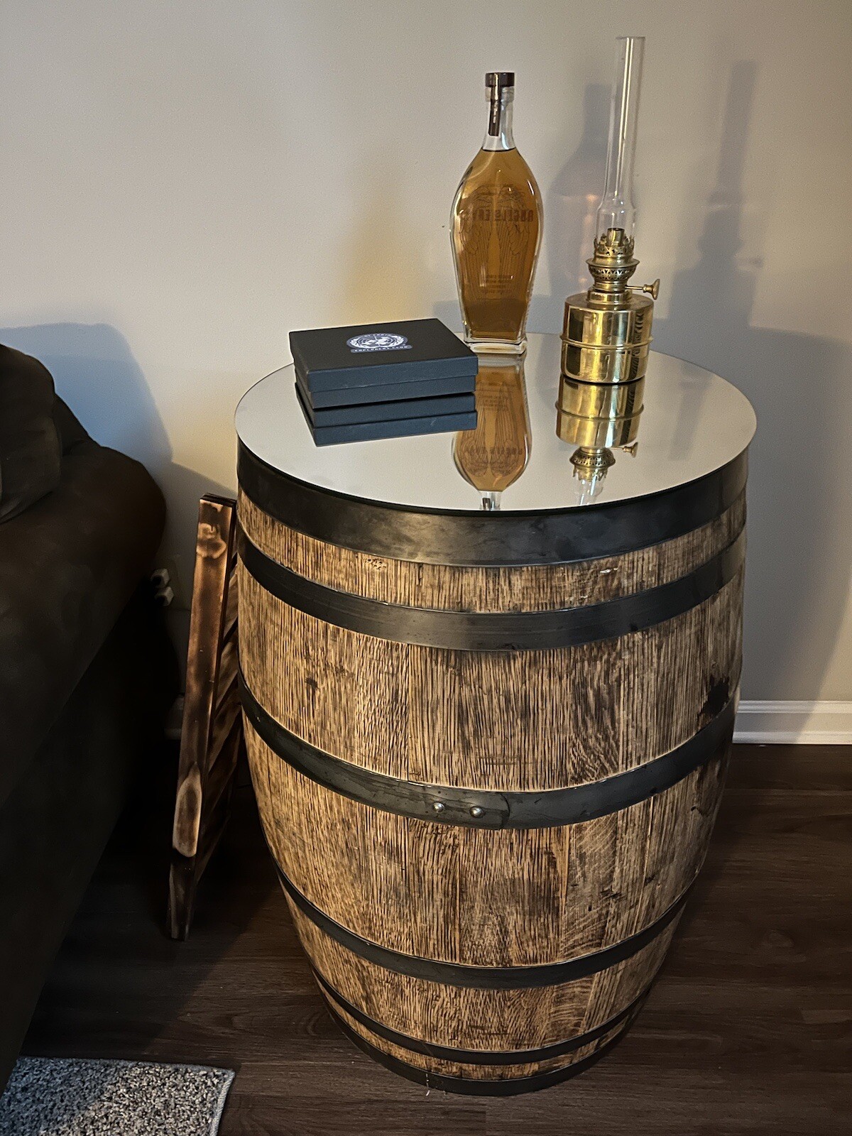 Infinity Whiskey Barrel Table | eBay