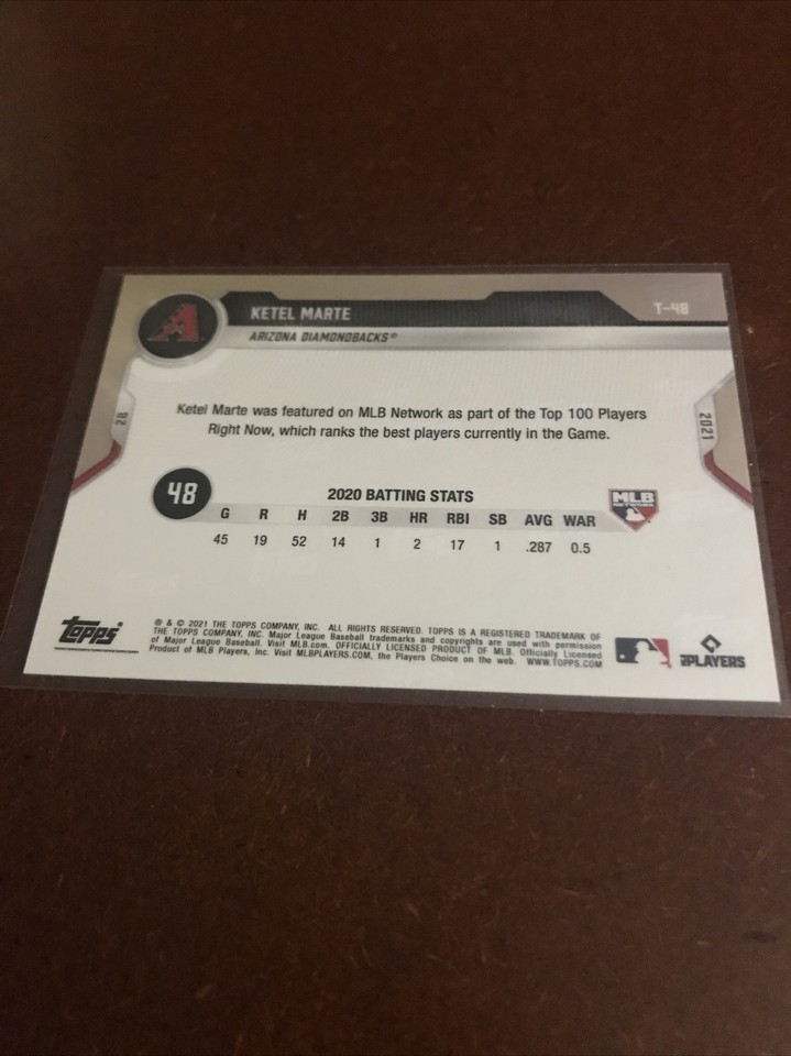 2021 Topps Now MLB Network Top 100 #48 Ketel Marte! PRINT RUN = 1134 ...
