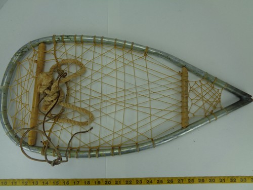 Homemade? Handmade? Metal Snowshoes Snow Shoes 25" long x 12-1/2" wide ...