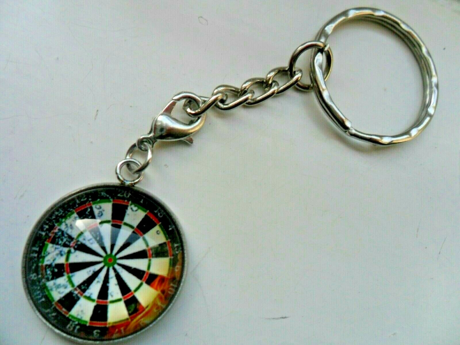 Unusual Glass Dome Dartboard Clip On Keyring Darts | eBay UK