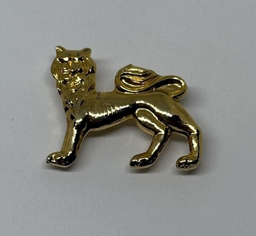 Heraldic Lion Statant Guardant Thomas Fattorini Gold-Tone 3-D Lapel Pin ...