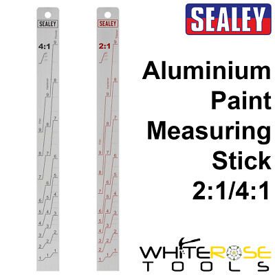 Sealey Aluminium Paint Mixing Measuring Stick 2:1/4:1 Ratio Double ...
