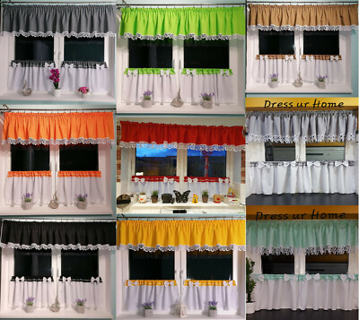 Kitchen set net curtain cafe net curtain various colours modern design ...