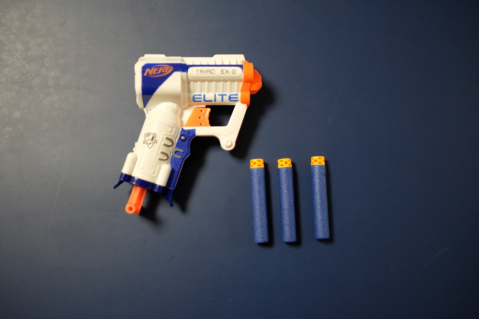 N-Strike Elite Triad EX-3 Blaster Elite NERF White Mini Gun w/darts | eBay