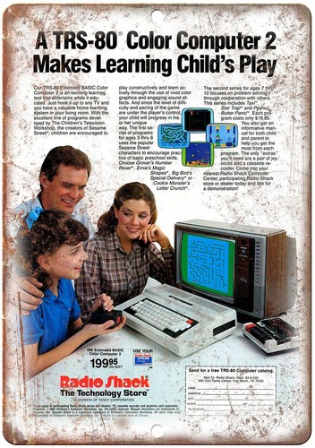 Radio Shack Technology Store TRS-80 Ad Vintage Reproduction Metal Sign ...