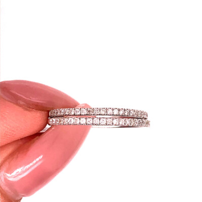 0.36ct Round Brilliant Cut Diamond Wedding Set in 18k White Gold | eBay