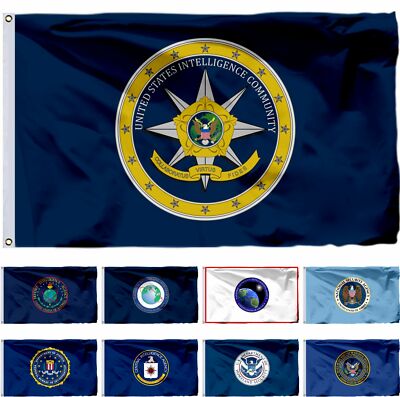 USA Intelligence Community Flag CIA NGA NRO NSA INR MI DIA MCTA ONI CGI ...