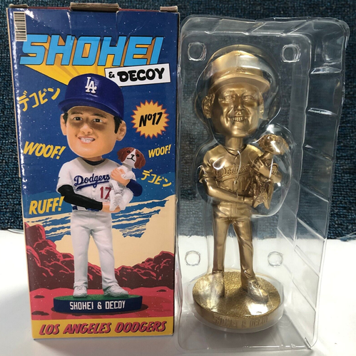 GOLD Shohei Ohtani and Decoy Bobblehead 2024 Los Angeles Dodgers SGA 8 ...