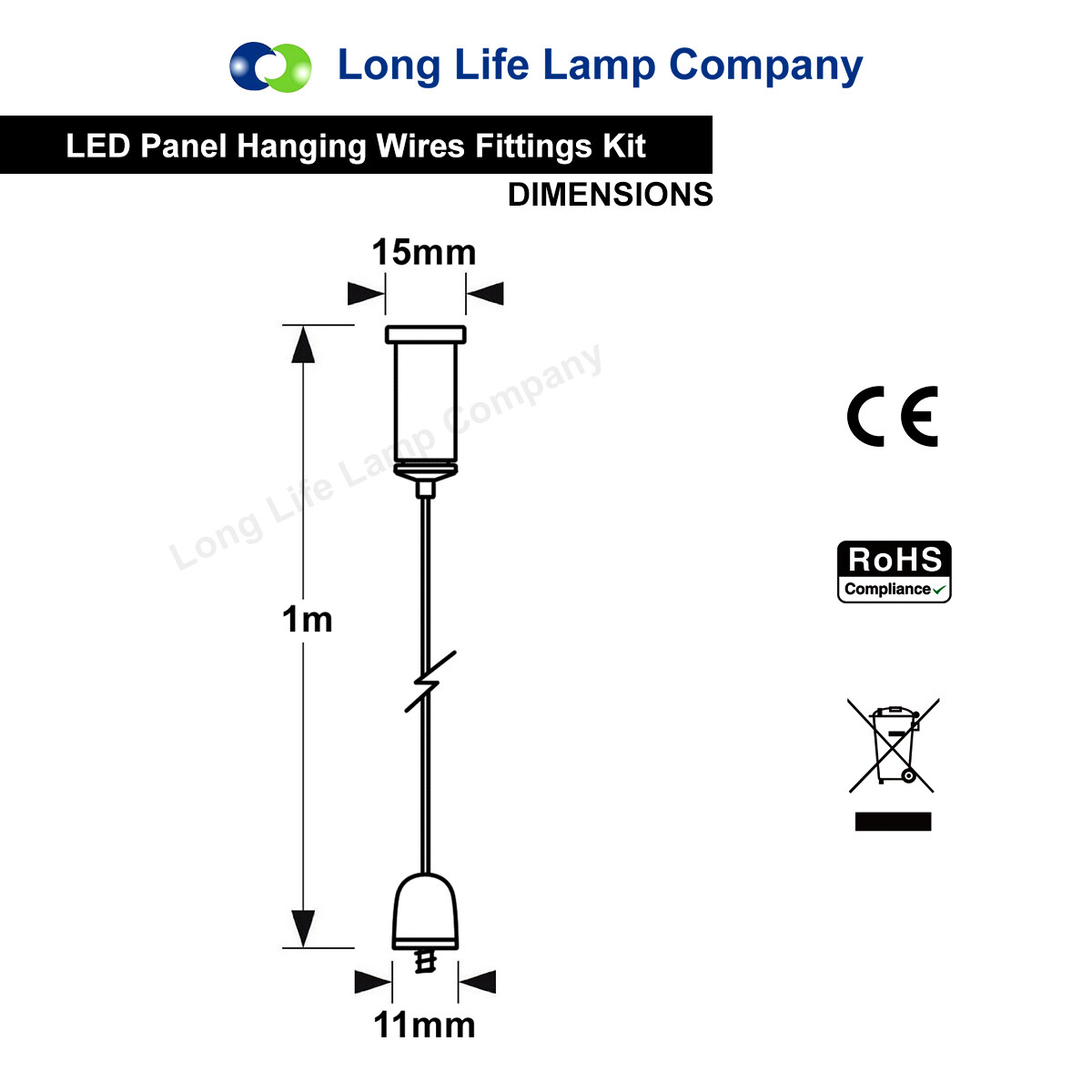LED Panel Hanging Wires Fittings Kit for Suspended Ceiling Panels | eBay