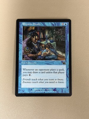 Rhystic Study - Magic the Gathering MTG Prophecy NM | Reserved List ...