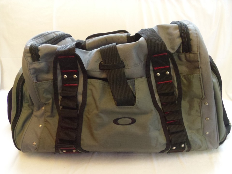 Oakley Small Duty Duffel Tactical Bag Gray Many Pockets Luggage 13"x12 ...