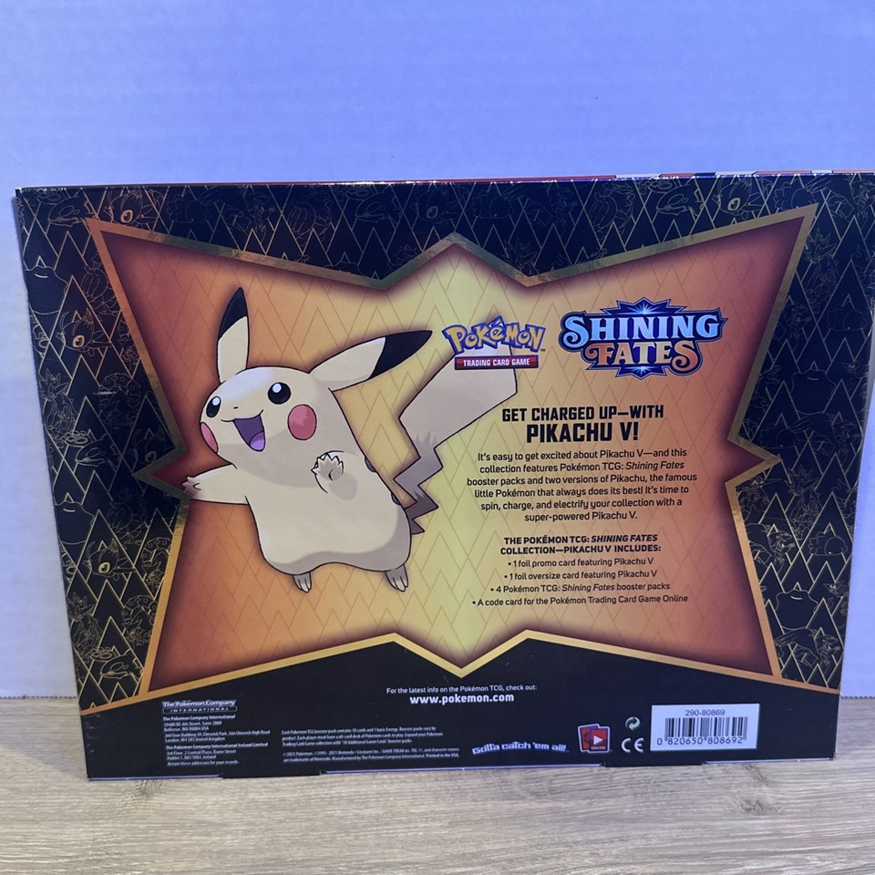 Pokémon TCG: Shining Fates Pikachu V Collection Box SEALED | eBay