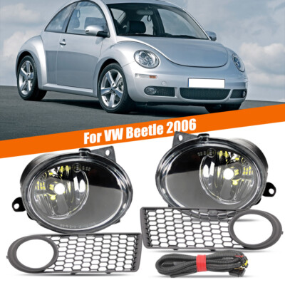 Pair Fog Lamp Light For VW Beetle 2006 - 2010 With LED bulbs+Grille ...