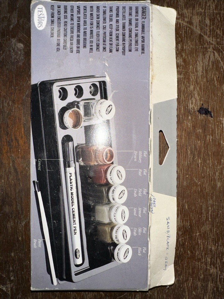 Vintage 1988 Testors Military Finishing Set Cement & Brush New Original ...