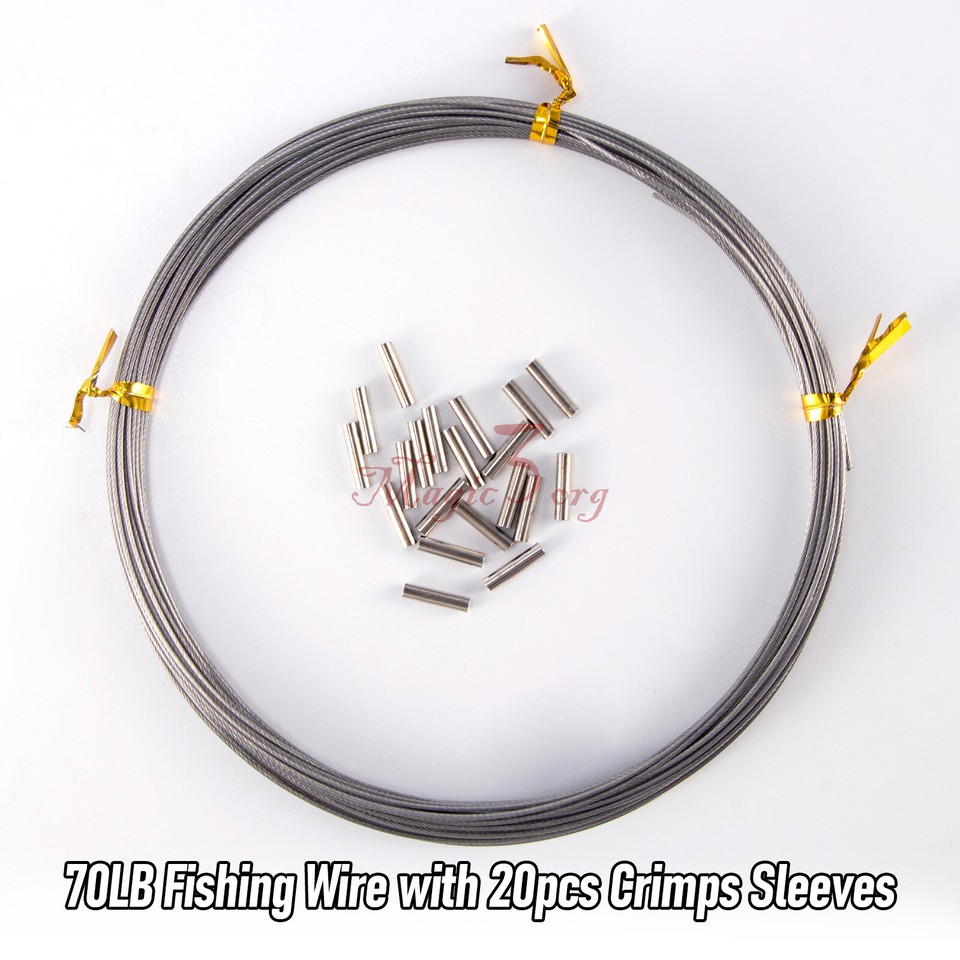 400Lb Fishing Wire Stainless Steel Single Strand Leader Wire for Shark ...