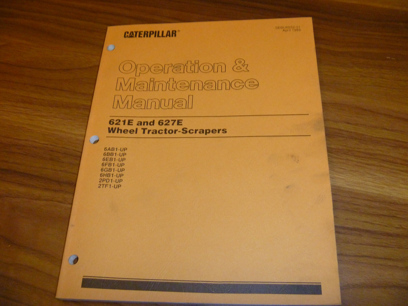 CAT Caterpillar 621E 627E Tractor Scraper Operator Maintenance Manual ...