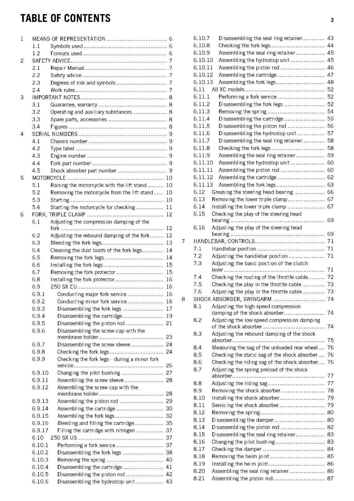 KTM Service Workshop Shop Repair Manual Book 2015 300 XC | eBay