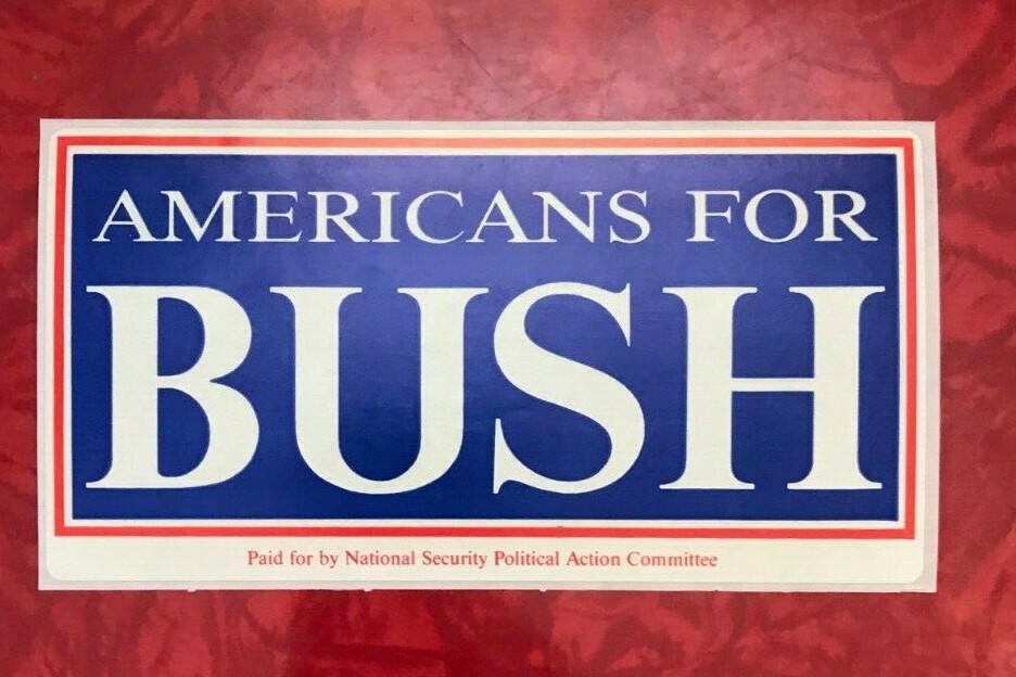 1988 AMERICANS FOR BUSH BUMPER STICKER 6" x 3" | eBay