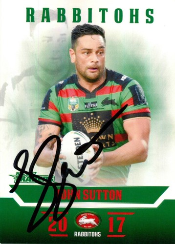 Signed 2017 SOUTH SYDNEY RABBITOHS NRL Card JOHN SUTTON Parallel | eBay ...