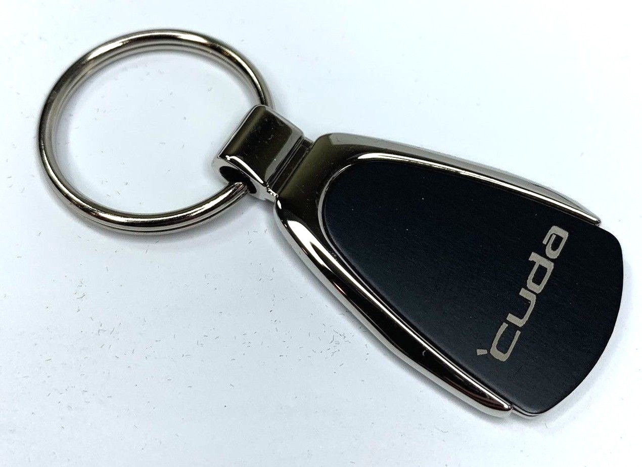 Black Key Chain Fob w/ Cuda Emblem / Logo (Licensed MOPAR Plymouth ...