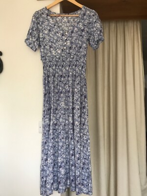 Ladies CERULEAN (by Blue Diamond) Floral Blue/Purple/White Short Sleeve ...