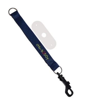 Chubuddy Chewy Holder - navy embroidered tether-bracelet & natural ...
