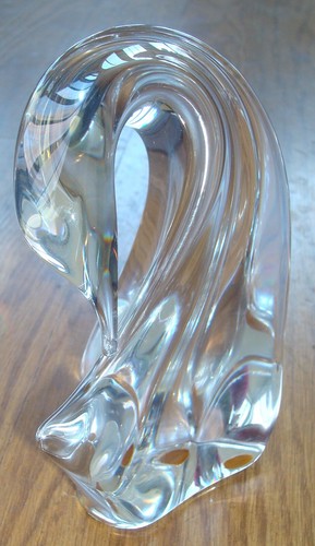 Daum France Crystal Swan Figurine -- 6 3/8" | eBay