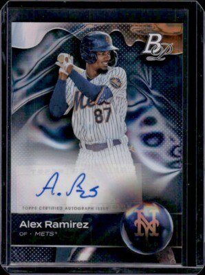Alex Ramirez 2023 Bowman Platinum Auto Autograph TOP-18 Card METS | eBay