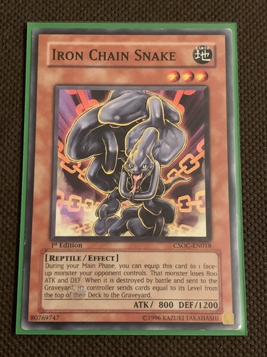 Iron Chain Snake CSOC-EN018 Common Yu-Gi-Oh Card 1st Edition | eBay