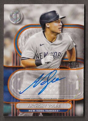 2024 Topps Tribute Autograph ANTHONY VOLPE Auto Orange #/25 SSP Yankees ...