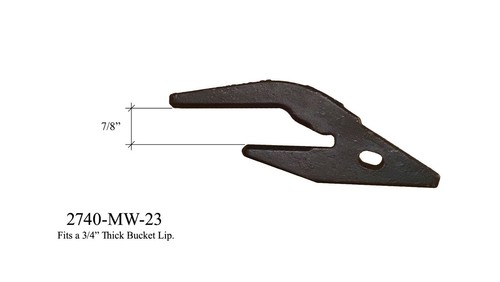 3 Backhoe, Excavator Bucket Shanks Fits 3/4" Lip, Tiger Rock Teeth ...