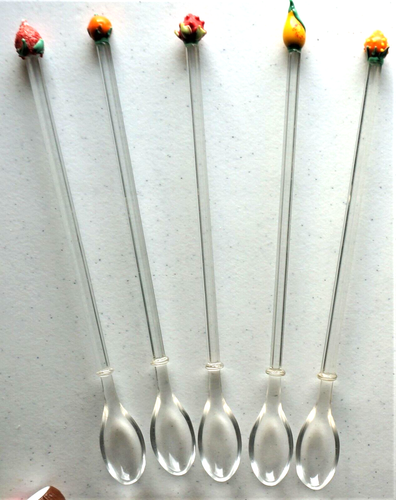 5 fruit swizzle stir stick spoons, robust, ready for your favorite ...