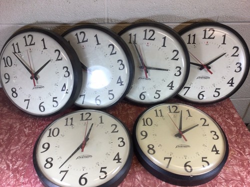 Lot of 6 Primex Traditional Wireless Battery Powered Wall Clocks Parts ...