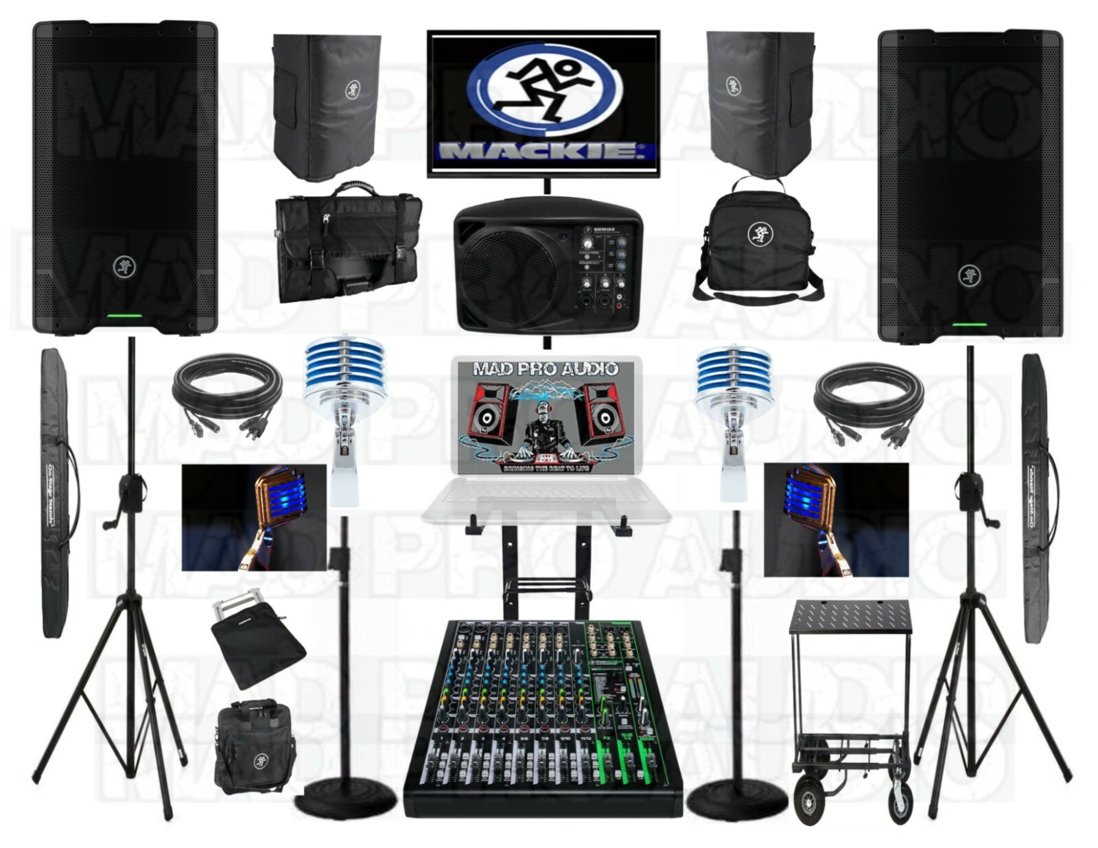 Compact karaoke dj system Mackie equipment club audio system pro ...
