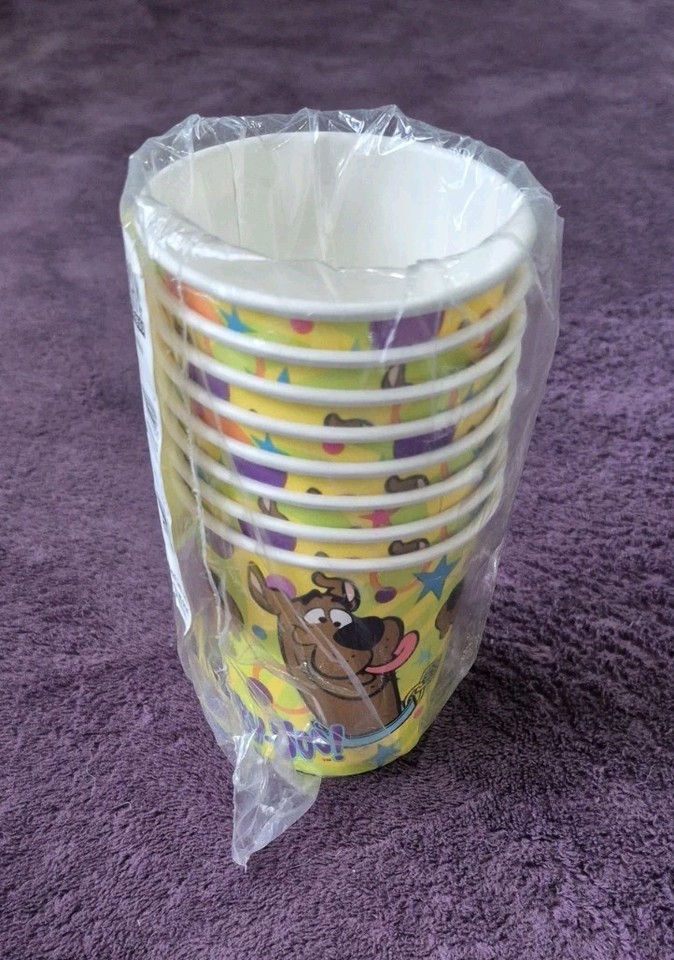 RARE Vintage 1998 Scooby-Doo Birthday Party 8 Paper Cups SEALED Cartoon ...