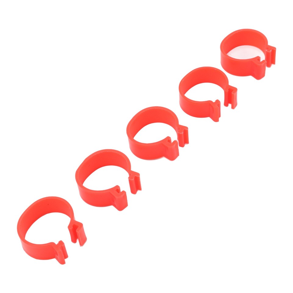 Red 16mm 100pcs Poultry Feet Rings PP Plastic Chicken Duck Goose Leg ...