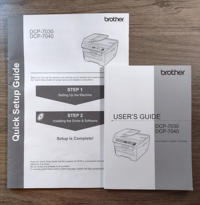 Brother Quick Setup & User's Guide – OEM – DCP-7030 / DCP-7040 Laser ...