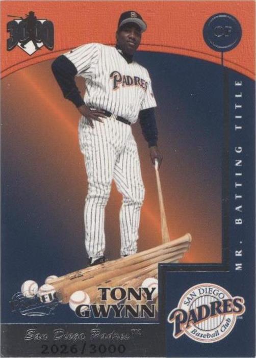 1999 Pacific Omega - Hit Machine 3000 Tony Gwynn #10 /3000 for sale ...