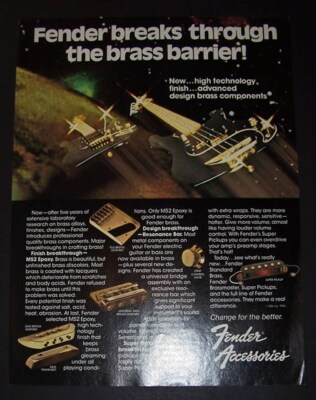 Fender Guitar Accessories 1980 Small Poster Type Advert Promo Ad | eBay