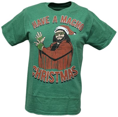 Macho Man Randy Savage Have Macho Christmas Mens Green T-shirt | eBay