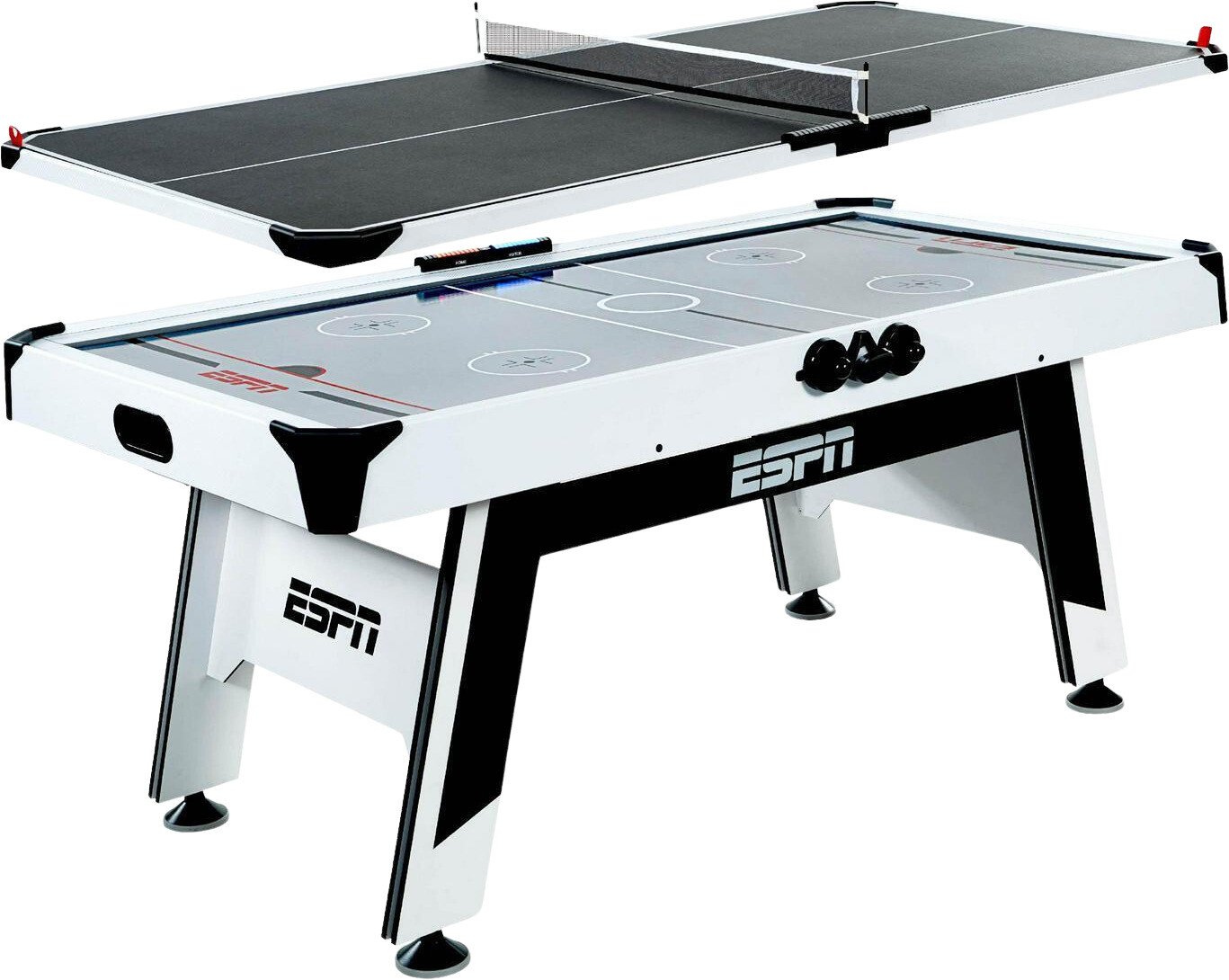 ESPN 72 in 2-in-1 Table - White/Black/Gray (AWH072_018E) for sale ...