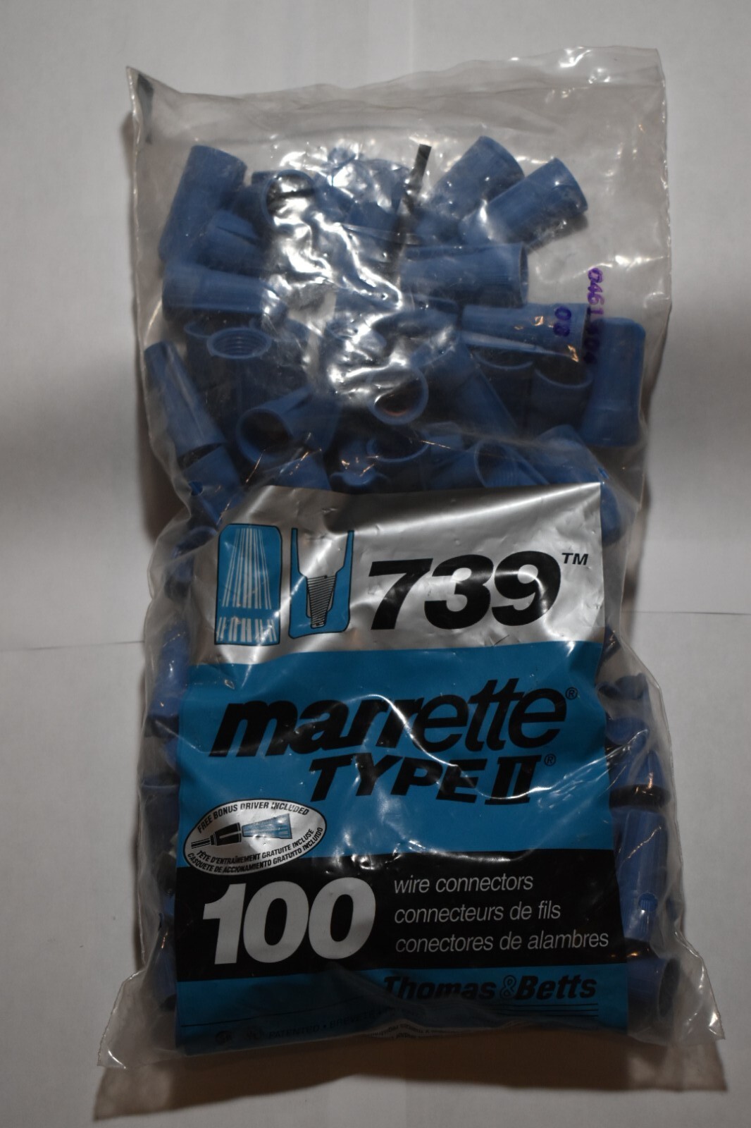 Marrette 739KP Big Blue Winged Wire nuts, 14-6, 100pk | eBay