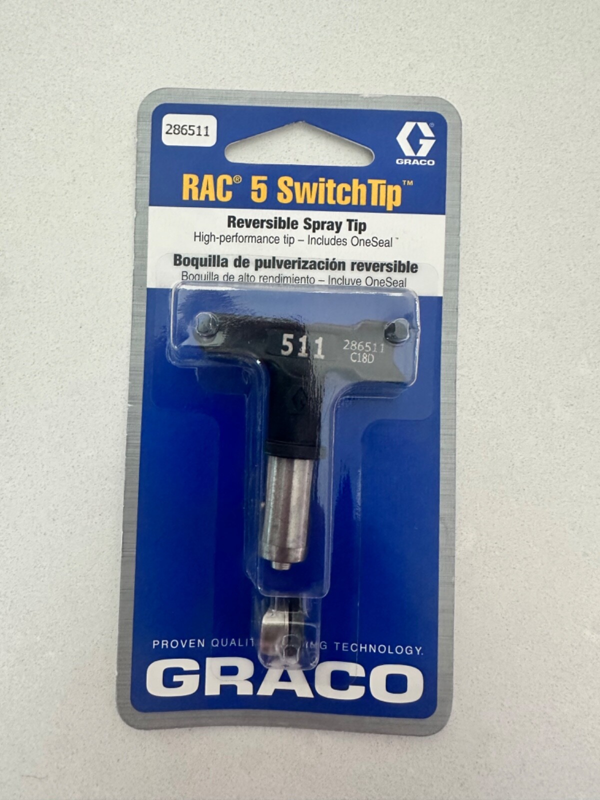 GRACO RAC 5 286511 286 511 Switch Tip Paint Spray Reversible Tip Black ...